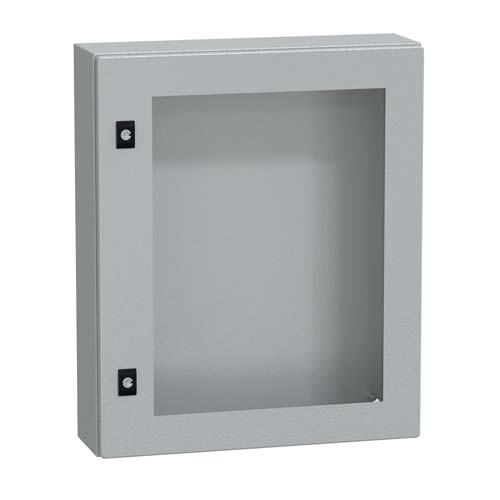 SE Spacial CRN tspt door w/o mount.plate. H600xW500xD150 IP66 IK08 RAL7035..