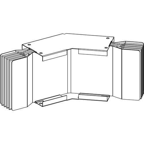 SE Flat elbow Canalis KTA aluminium 1250A 3L+N+PER (Al) N2 2 fixed branches made to measure angle