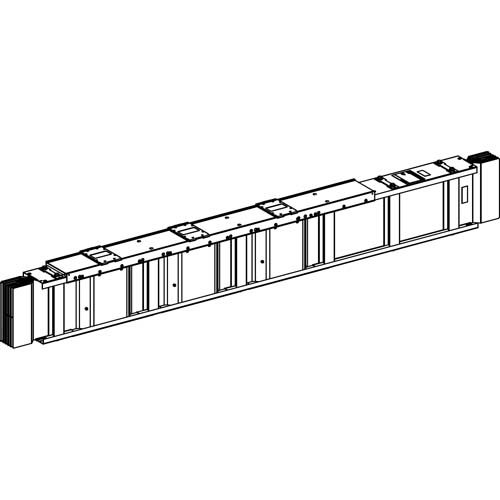 SE Straight distribution length Canalis KTA aluminium 2500A 3L+N+PER(Cu) high Icw fixed length 4m 4 outlets RAL7035