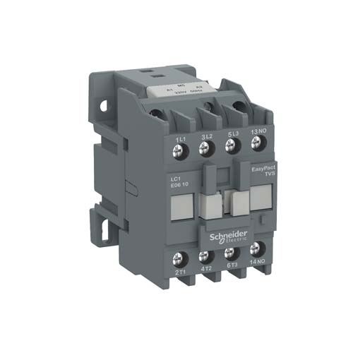 SE Contactor EasyPact TVS 3P(3NO) AC-3 <=440V 6A 24V AC coil 50/60Hz 1NC auxiliary contact