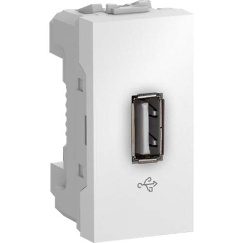 SE Unica – USB data connector – 1 module – white