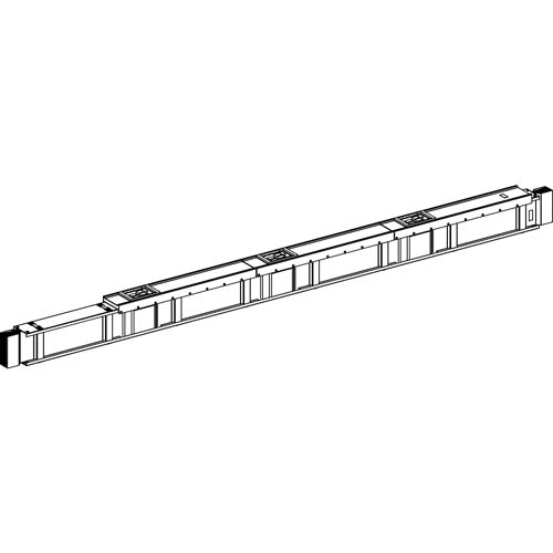 SE Straight distribution length Canalis KTA aluminium 1600A 3L+N+PER (Al) fixed length 4m 3 KH tap off units RAL9001