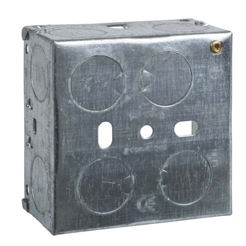 SE Exclusive Metal clad – 1 gang flush galvanised steel mounting box – 35 mm