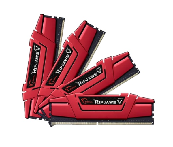 G.SKILL Ripjaws V DDR4 2400MHz CL15 16GB Kit4 (4x4GB) Intel XMP Red