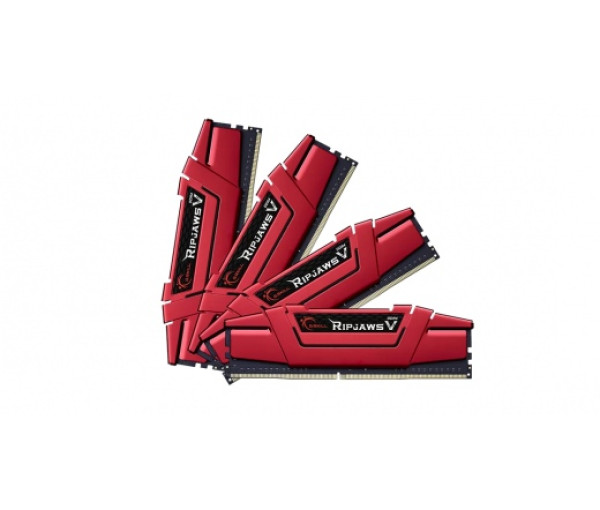 G.SKILL Ripjaws V DDR4 2666MHz CL15 16GB Kit4 (4x4GB) Intel XMP Red