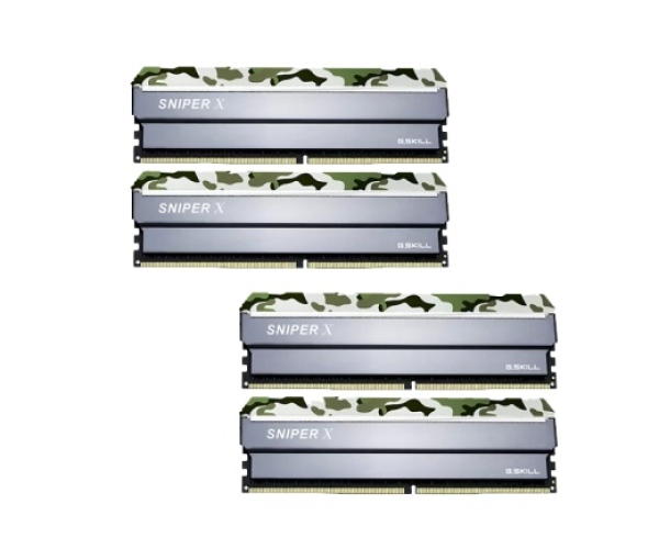 G.SKILL Sniper X DDR4 2400MHz CL17 64GB Kit4 (4x16GB) Intel XMP Classic Camo