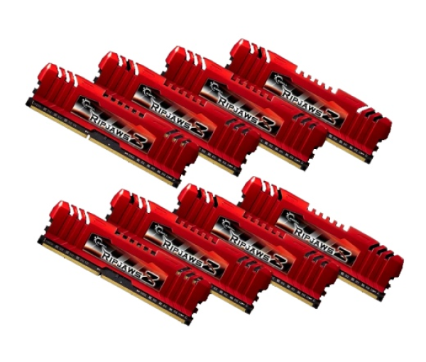 G.SKILL RipjawsZ DDR3 1600MHz CL10 64GB Kit8 (8x8GB) Intel XMP Red