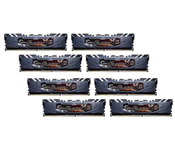 G.SKILL Flare X DDR4 2400MHz CL15 64GB Kit8 (8x8GB) AMD Black