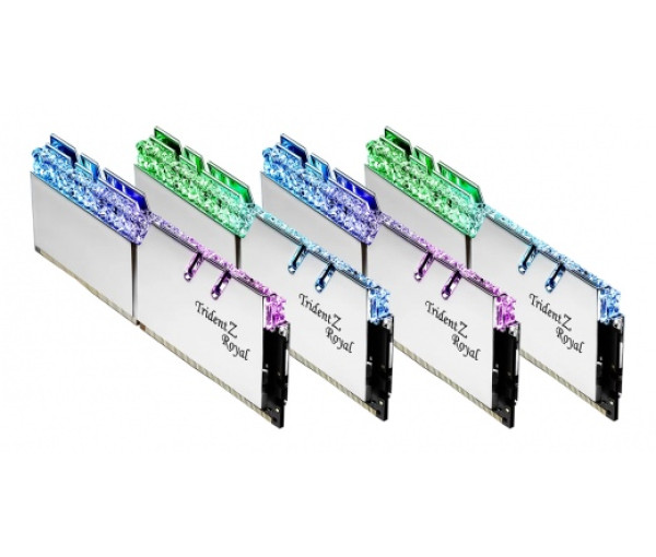 G.SKILL Trident Z Royal DDR4 3600MHz CL18 64GB Kit4 (4x16GB) Intel XMP Silver