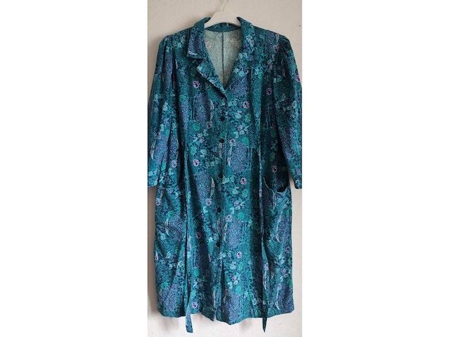 Vintage flanelska haljina na kopcanje u kimono stilu ve