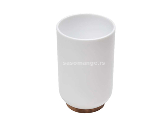 Čaša za četkice 11x7,2cm poliresin bambus bela Tendance 6174210