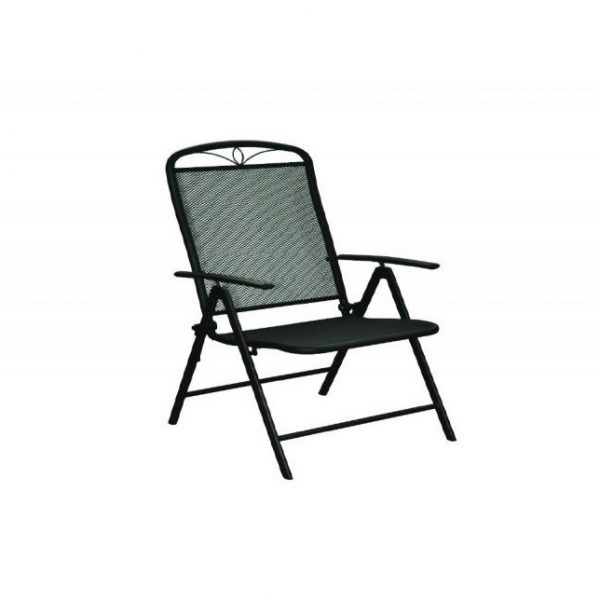 Alba metalna stolica sa podešavajućim naslonom – siva