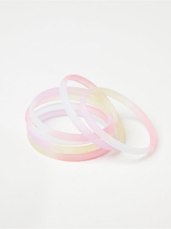Narukvica – 6-pack plastic rainbow bracelets