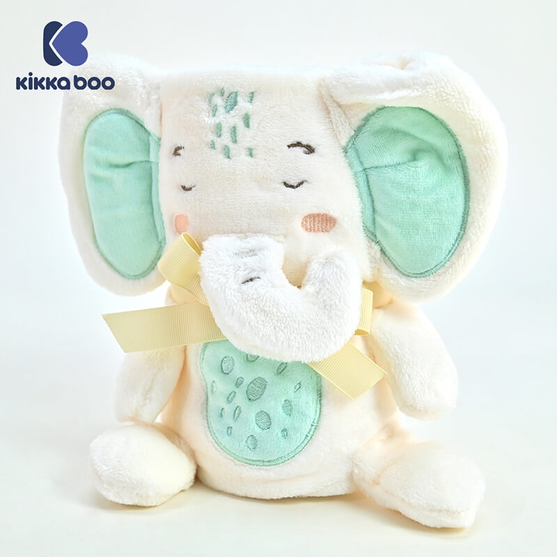 Kikka Boo bebi ćebe 75x100cm sa 3D vezom Elephant Time