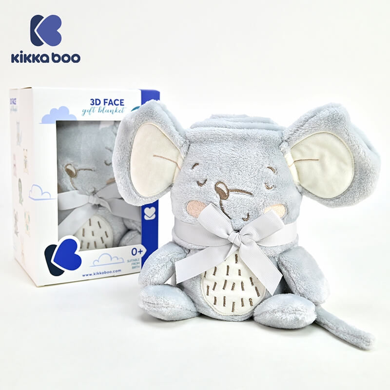 Kikka Boo bebi ćebe 75x100cm sa 3D vezom Joyful Mice