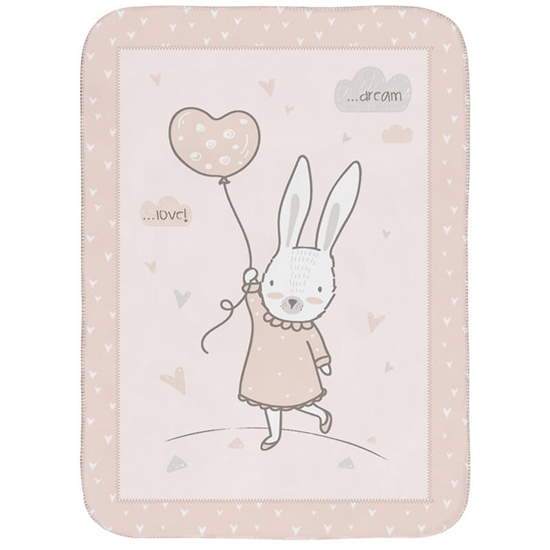 Kikka Boo Super Soft Sherpa bebi ćebe 80x110cm Rabbits In Love