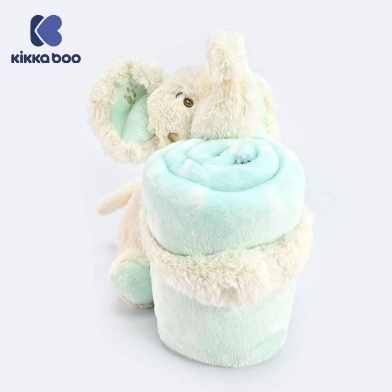 Kikka Boo set bebi ćebence+plišana igračka Elephant Time