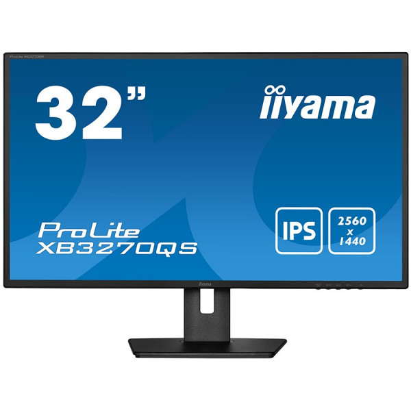 IIYAMA 32'' IPS-panel, 2560x1440, 250cdm˛, 4ms, 15cm Height Adj. Stand, Speakers, DisplayPort, HDMI, DVI ( XB3270QS-B5 )