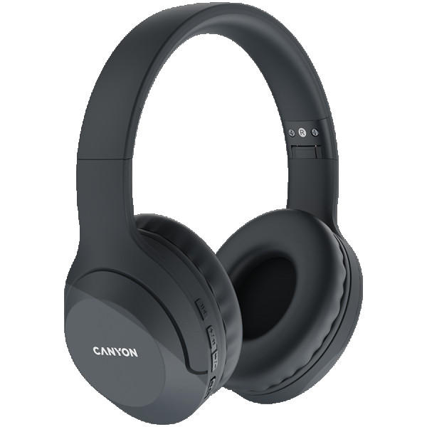 CANYON BTHS-3, Canyon Bluetooth headset,with microphone, BT V5.1 JL6956, battery 300mAh, Type-C charging plug, PU material, size:168*190*78