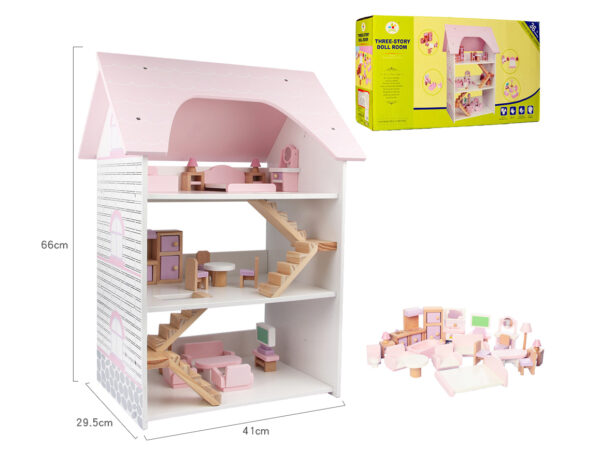 Drvena kuća za lutke