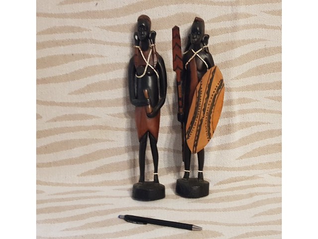 Masai par, Afrika, rad od drveta