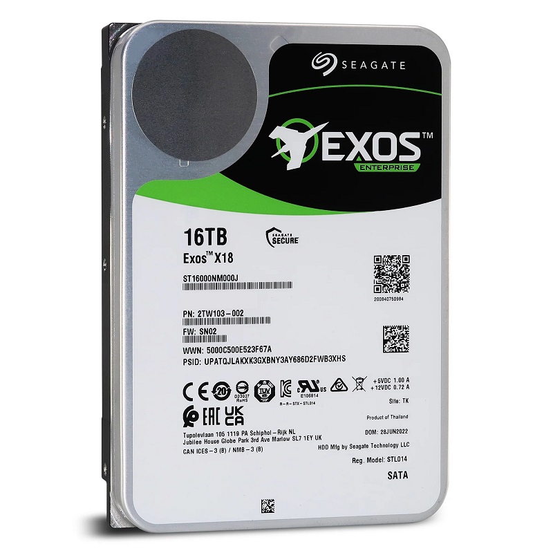 Seagate 16TB ST16000NM000J Exos X18 Enterprise Capacity