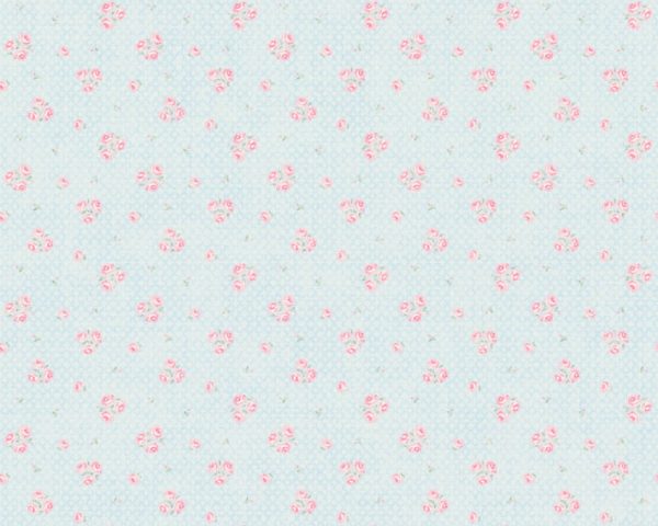 A.S. CRÉATION WALLPAPER «COTTAGE, FLORAL, BLUE, PINK» 390671