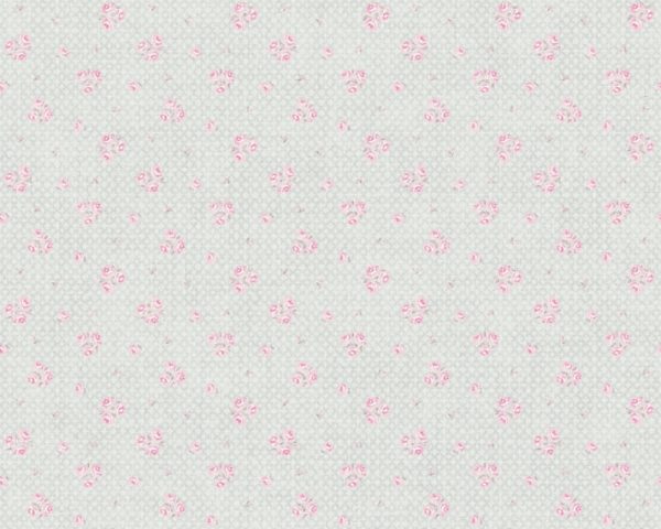 A.S. CRÉATION WALLPAPER «COTTAGE, FLORAL, CREAM, GREY, PINK» 390672