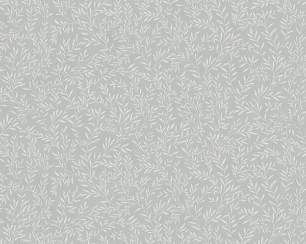 A.S. CRÉATION WALLPAPER «COTTAGE, FLORAL, GREY, WHITE» 390734