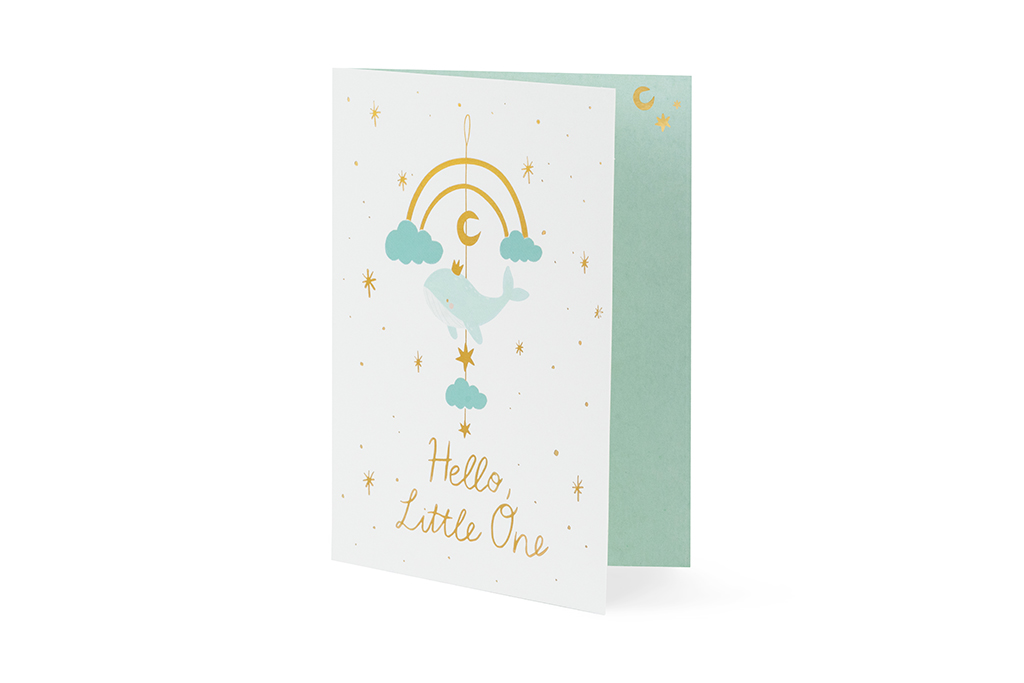 Čestitka sa visećom dekoracijom – Hello little one
