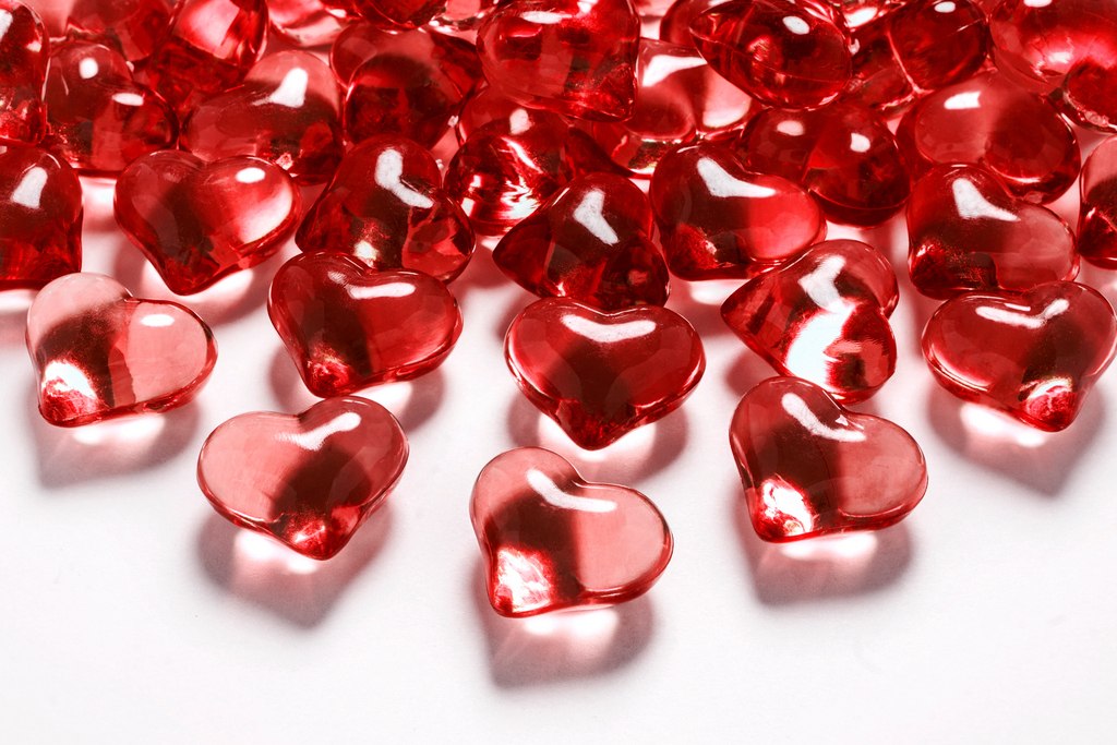 Ukrasni kristali Crvena srca 21mm – 30 kom