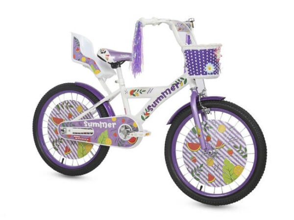 Bicikl za decu Summer sa pomoćnim točkićima 20“ – ljubičasti, 650153