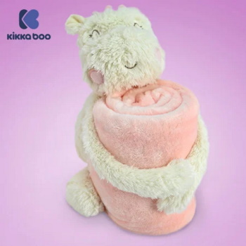 Kikka Boo ćebence za bebe sa plišanom igračkom 70×100 Hippo Dreams