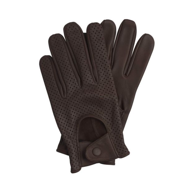 SW Kožne rukavice za vožnju tamno braon sa rupicama veličina xl