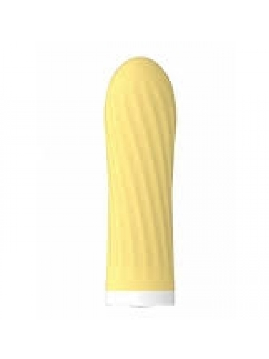 Stymulator-Rechargeable Silicone Touch Vibrator USB 10 Functions - Yellow Masazer za Klitoris