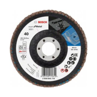 Bosch Lamelni brusni disk izvijeni X551,Expert for Metal Ø125 mm, G 40, 2608606716