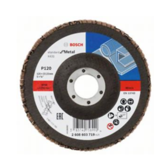 Bosch Lamelni brusni disk ravni X431, Standard for Metal Ø125 mm, G 120, 2608603719