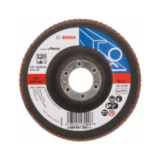 Bosch Lamelni brusni disk ravni X551, Expert for Metal Ø115 mm, G 120, 2608607352