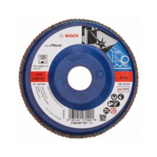 Bosch Lamelni brusni disk ravni X571, Best for Metal Ø115 mm, G 120, 2608607337