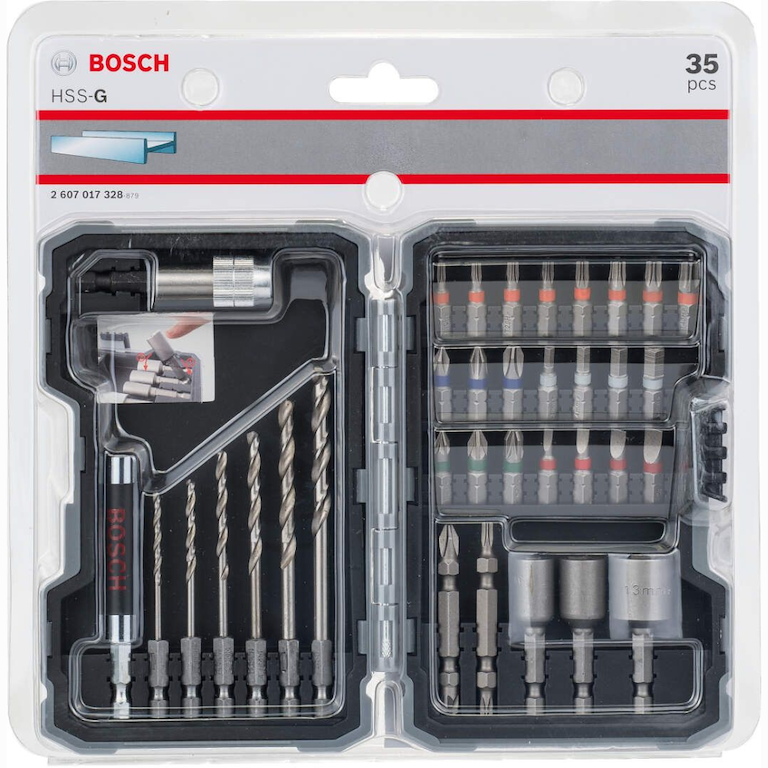 Bosch Set HSS-G burgija i nastavaka za odvrtače Extra Hard, 35 delova, 2607017328