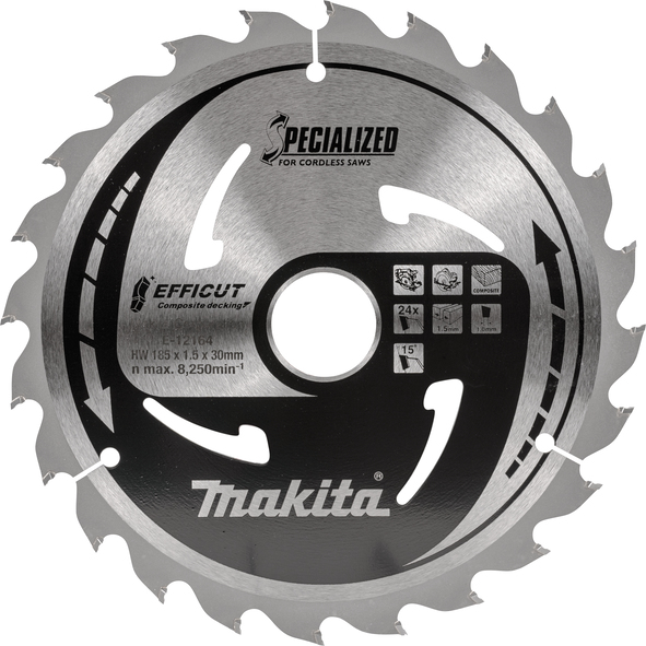 Makita List za testeru od tvrdog metala EFFICUT 185x30x24T, E-12164