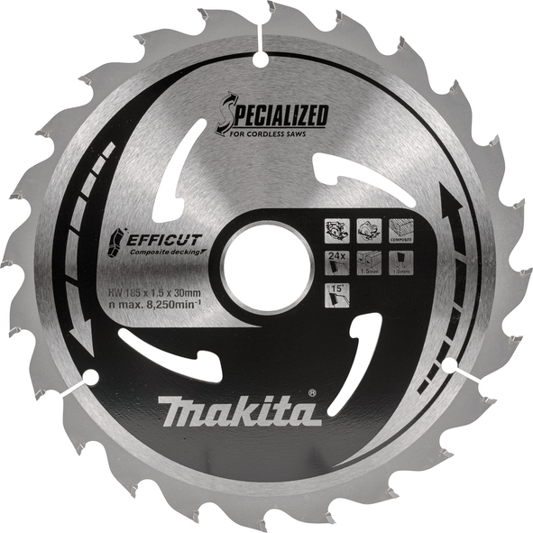 Makita List za testeru od tvrdog metala EFFICUT 185x30x40T, E-12170