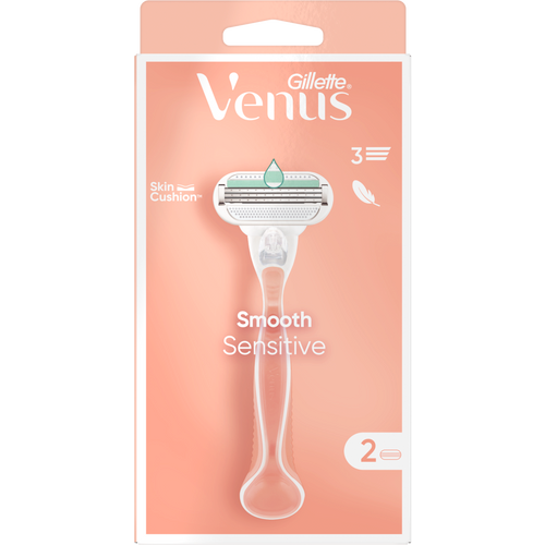 Gillette Venus Smooth Sensitive Pink ženski brijač + 2 dopune