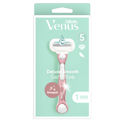 Gillette Venus RoseGold Extra Smooth Sensitive brijač + 1 zamenska oštrica