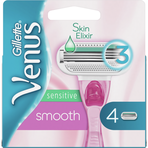 Gillette Venus Smooth Sensitive Pink dopune za ženski brijač 4 komada