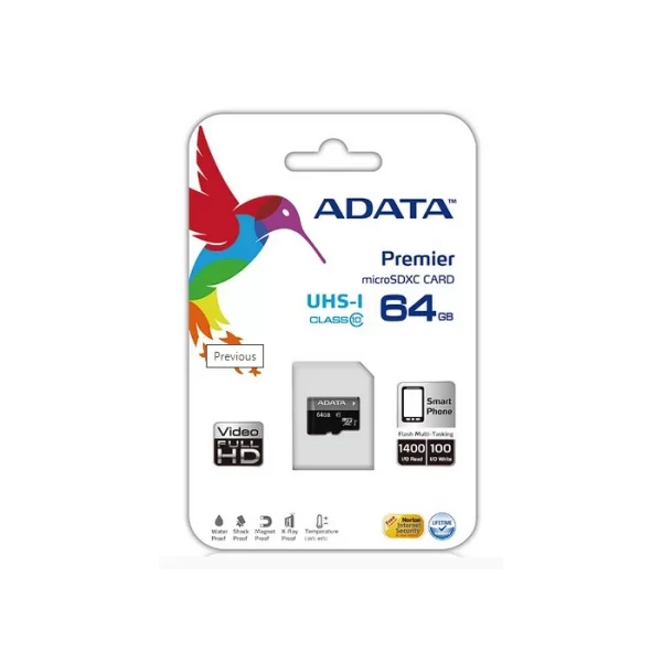 ADATA Memorijska kartica 64 GB AUSDH64GUICL10-RA1