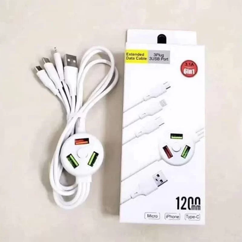 6 U 1 Produžni usb kabl za brzo punjenje