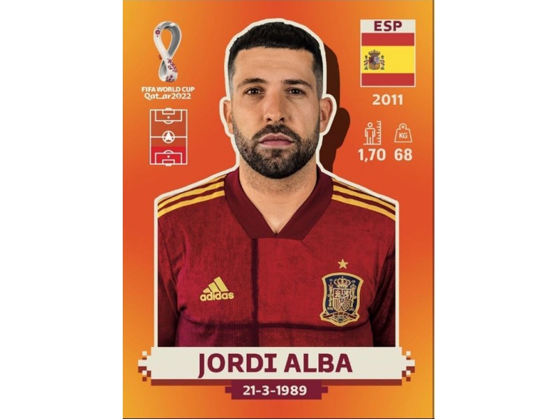 ESP.6 - Jordi ALBA - PANINI FWC Qatar 2022