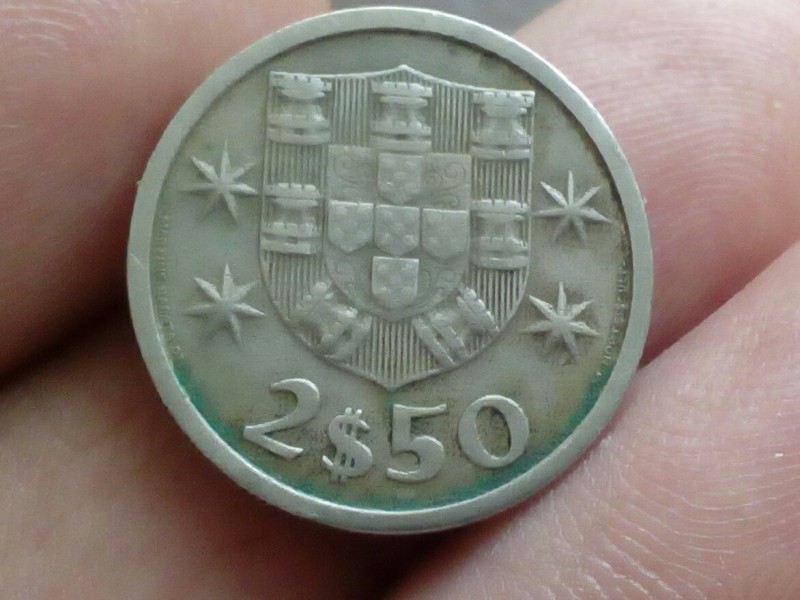 Portugal, 2,5 eskudo 1964