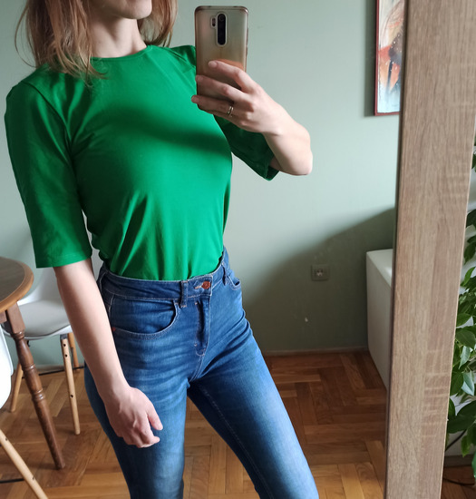 Zelena pamučna majica